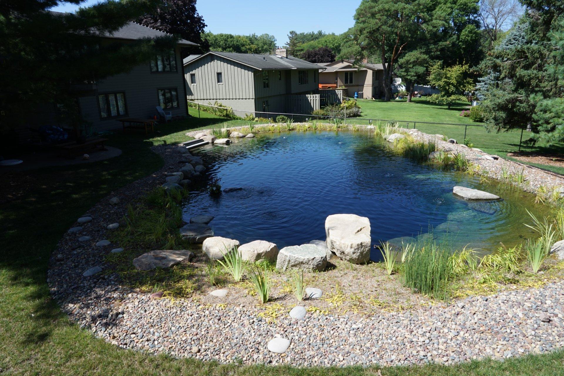North Shore Retreat Eagan Organic Pool - Green Slate Design